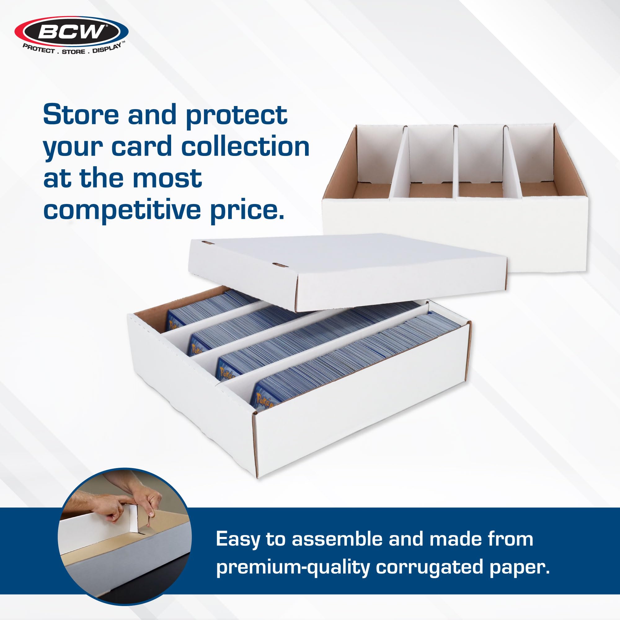 BCW Monster Box - 5ct Trading Card Storage Box | Holds 3200 Cards | Sports & Trading Card Storage