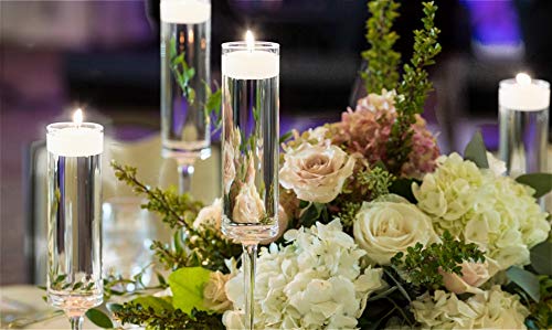D'light Online Large White Floating Candles 3 Inch Bulk Pack for Events, Weddings, Spa, Home Décor, Special Occasions, Cylinder Vases, Centerpieces at Wedding, and Holiday Decorations (Set of 72, White)