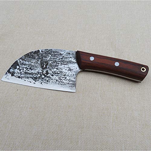 LICAIDAO Chinese kitchen knife Manual forging Kitchen Knife Chef's Meat Cleaver Vegetable Cutter with High Carbon Clad Steel(Mini section)