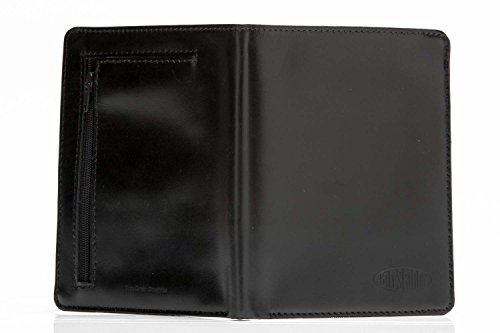 Big Skinny Leather Traveler Slim Wallet, Holds Up to 20 Cards and 4 Passports, Black