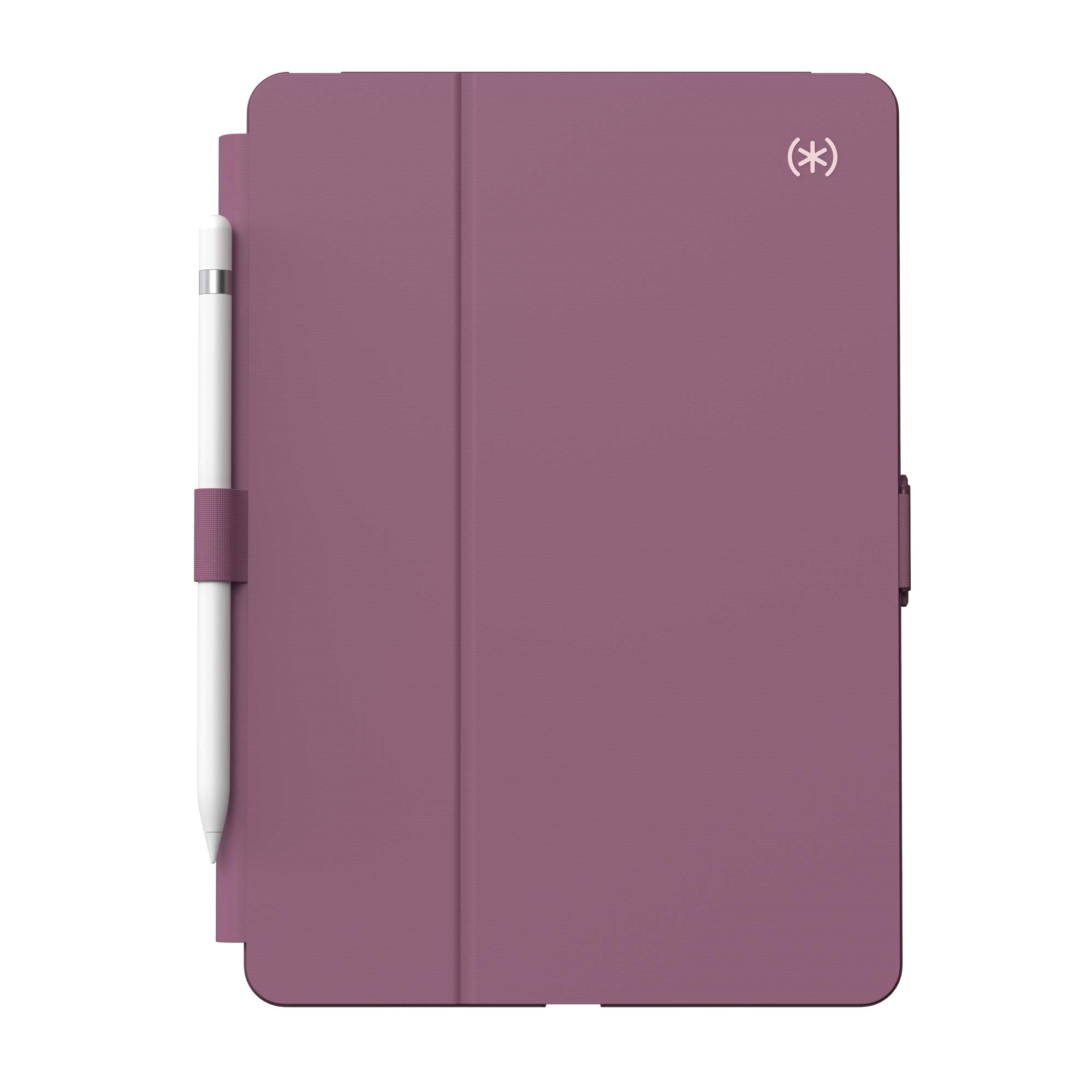 Speck Balance Folio Case for iPad 10.2 Inch (2019-2021) - Drop & Camera Protection, Slim Multi Range Stand, Apple Pencil Holder - Plumberry Purple/Crushed Purple/Crepe Pink