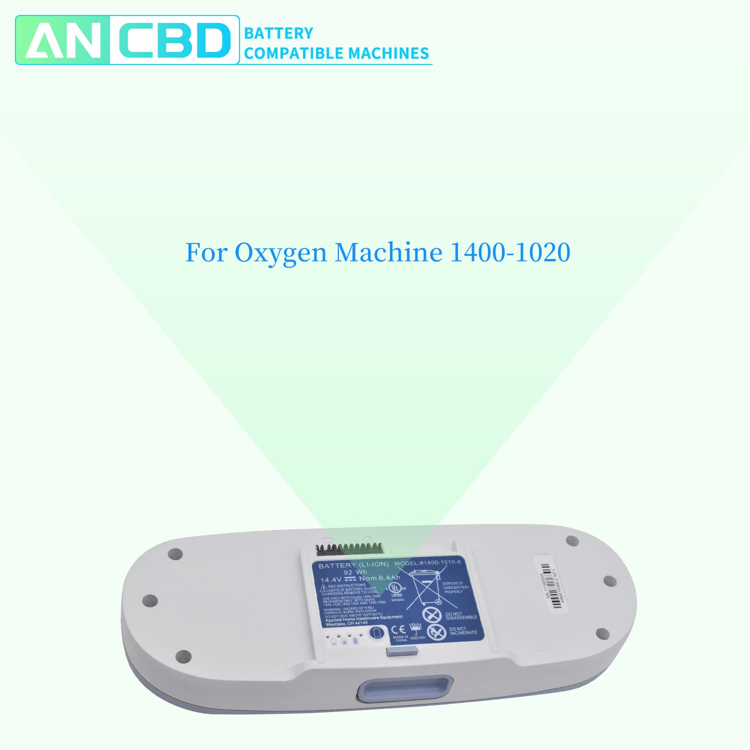 ANCBD BA-300 Oxygen Machine 1400-1000 1400-1200 1400-300 Battery 14.4V 92Wh 6.4Ah Li-ion Battery #1400-1010-8