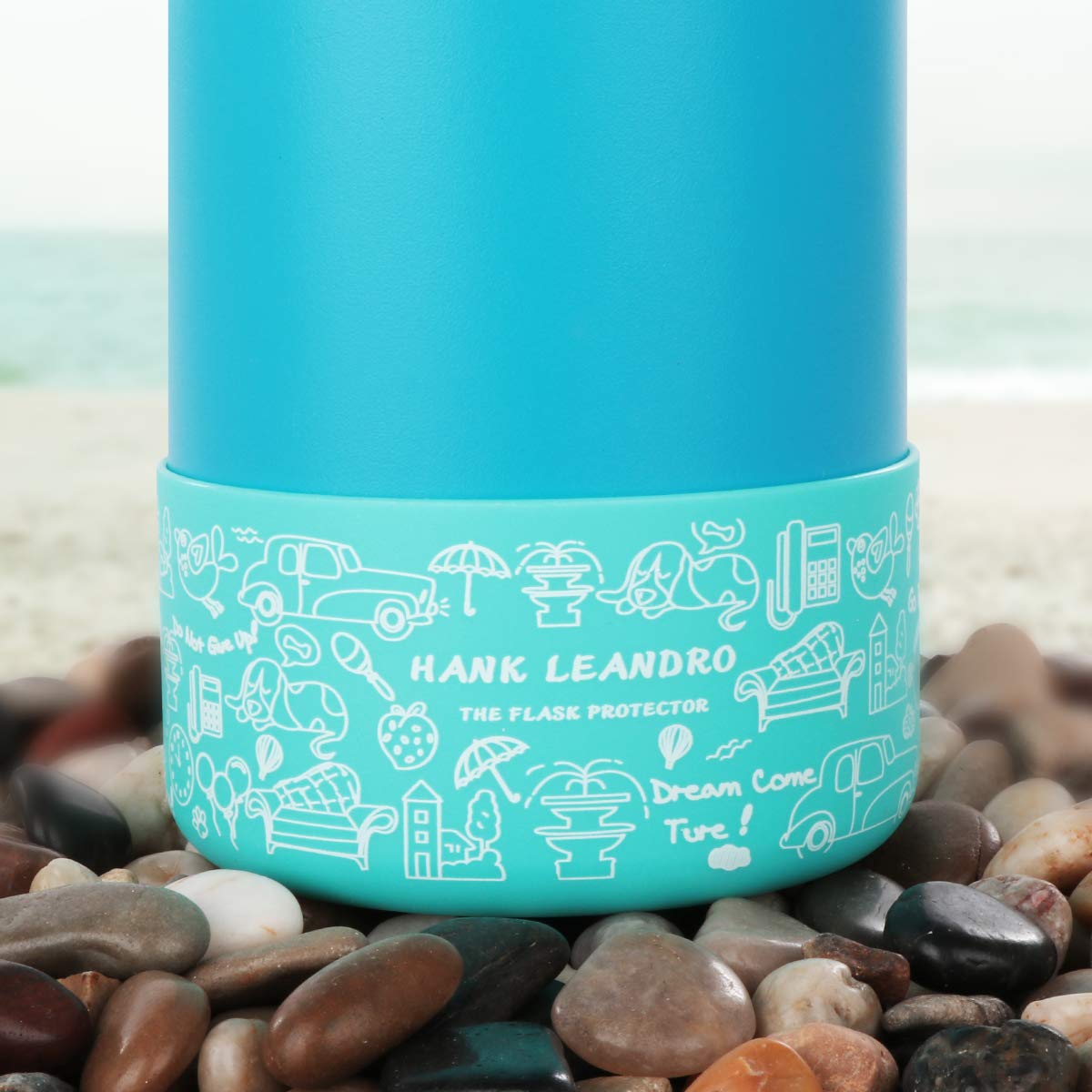 Hank Leandro Upgraded Protective Silicone Boot for 32-40oz Water Bottle,BPA-Free Safe Anti-Slip Bottom Sleeve Cover