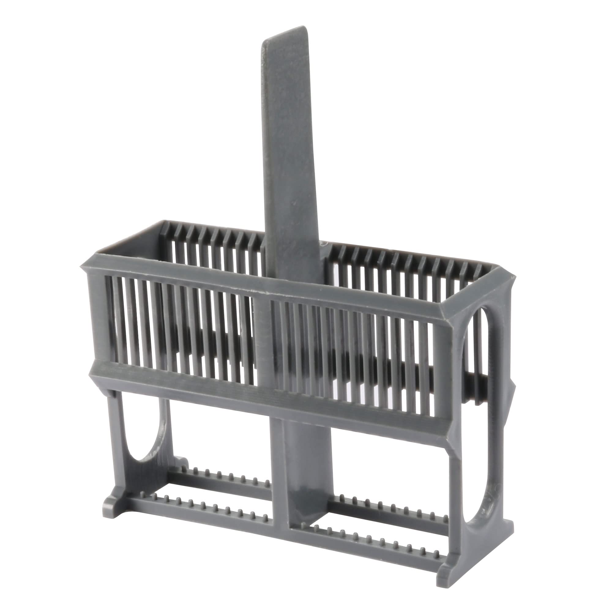uxcell Microscope Slides Rack 24 Positions Polypropylene Staining Rack Gray for Research Experiments