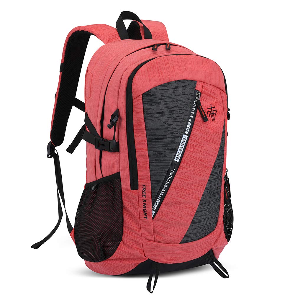 40L Lightweight Waterproof Hiking Backpack, Outdoor Sport Travel Daypack for Camping Climbing Skiing Cycling (Red)
