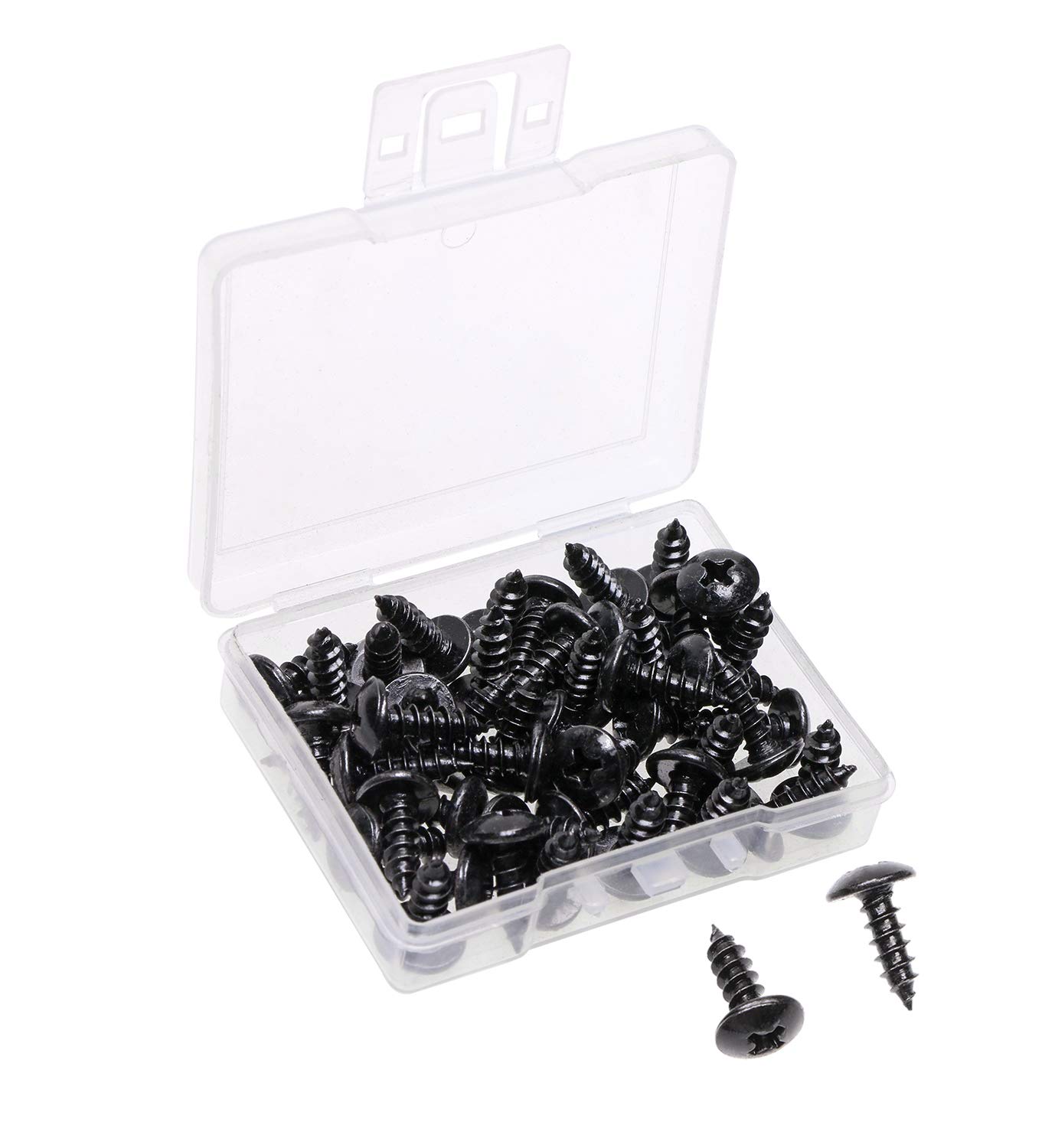 Mini Skater Home Improvement Hardware #8 X 1/2 Inch Black Oxidized Carbon Steel Wood Screws Fasteners(50 Pcs)