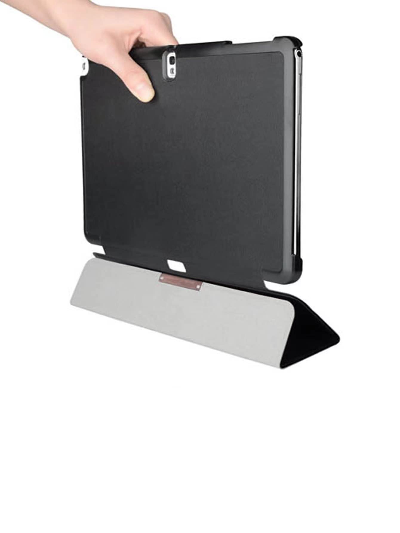 Kuesn SM-P600 P601 P605 Smart Stand Cover Case for Samsung Galaxy Note 10.1 (2014 Edition) Ultra Slim Flip Folio Pu Leather Case Pouch with Magnetic Auto Slepp&Awake up (Black)