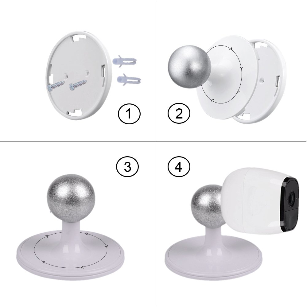 Haoyou Table Ceiling Mounts Compatible with Magnetic Arlo/Arlo Pro/Arlo Pro 2 Camera (2 Pack White)