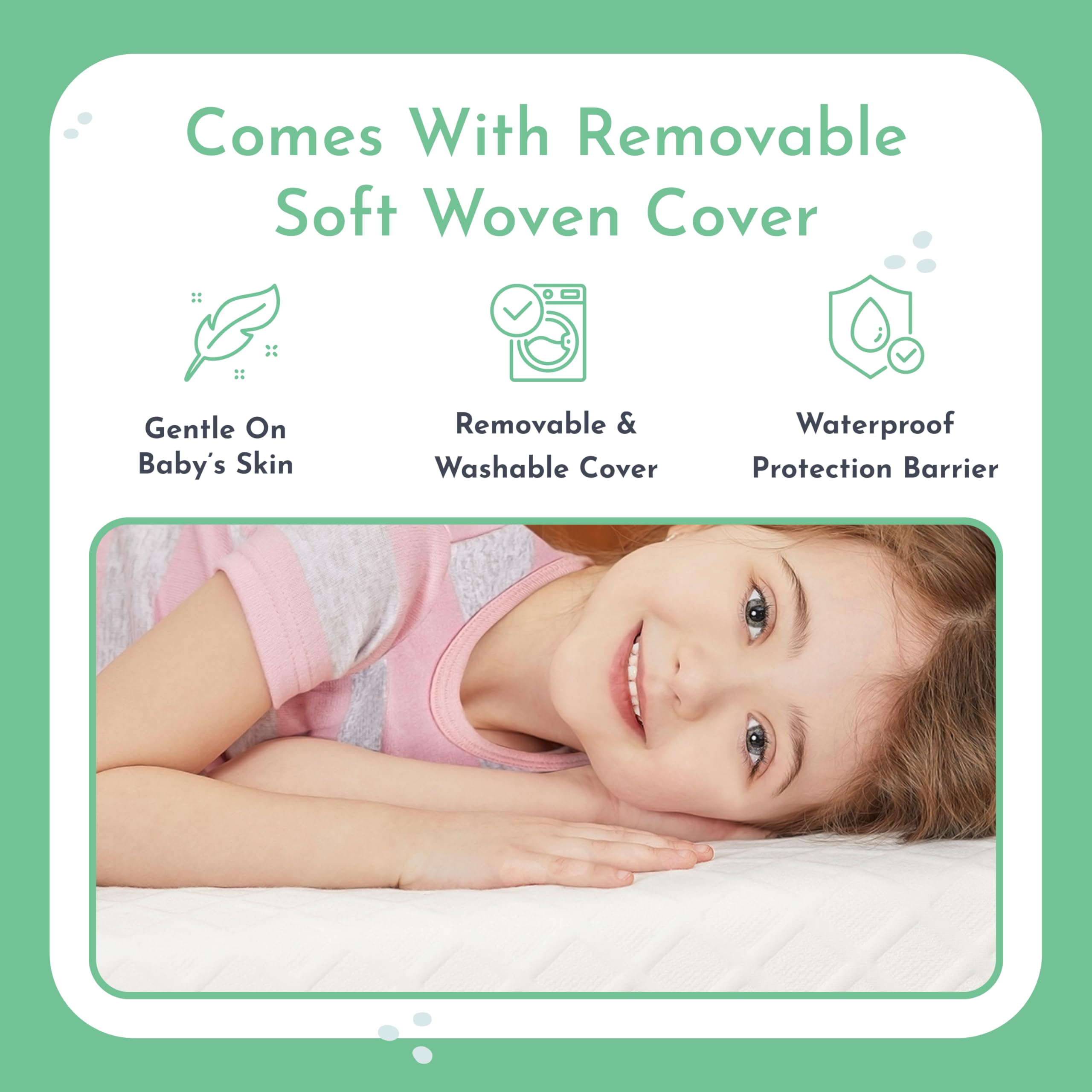 Evolur Comfort Lite Plus Fiber Crib & Toddler Mattress, Greenguard Gold Certified