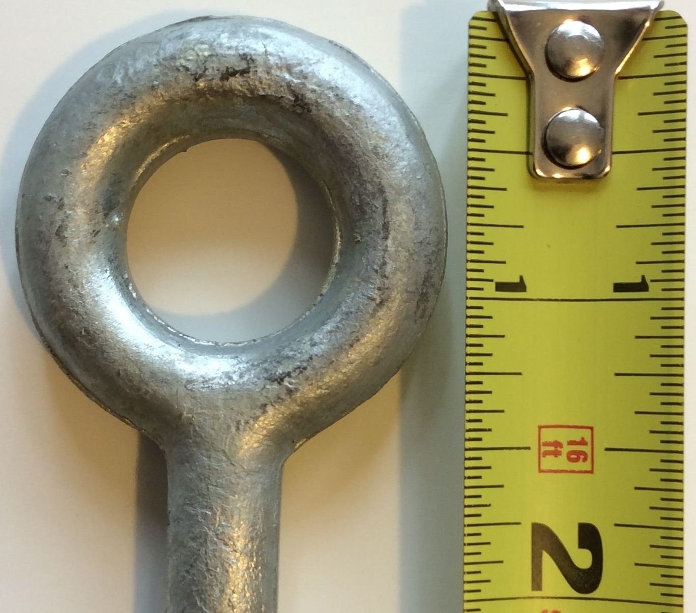 Eye Bolts (1pk) 3/8" x 8" Drop Forged Galv Eye Bolts for Batting Cage Cable Kit