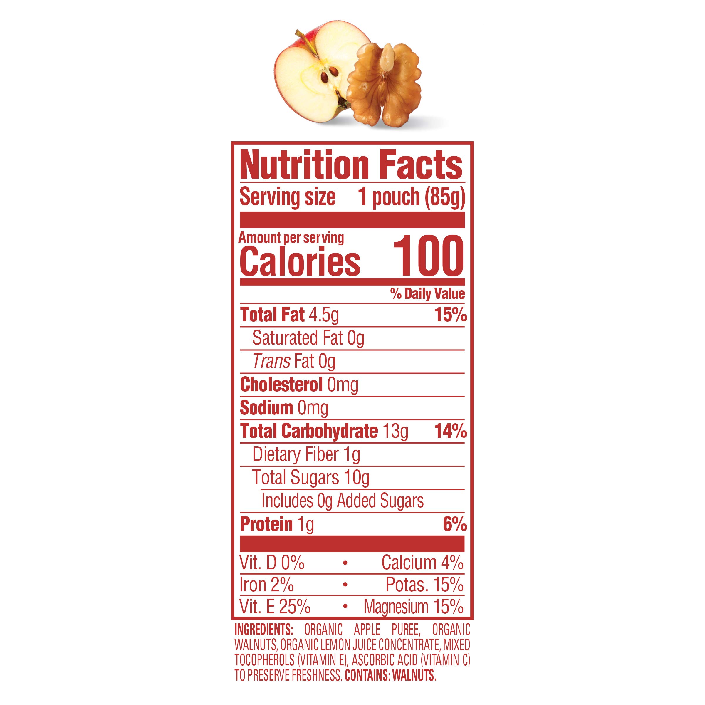 Happy Baby Organics Nutty Blends, Apple & Walnut Butter, 3 Ounce (Pack of 8)