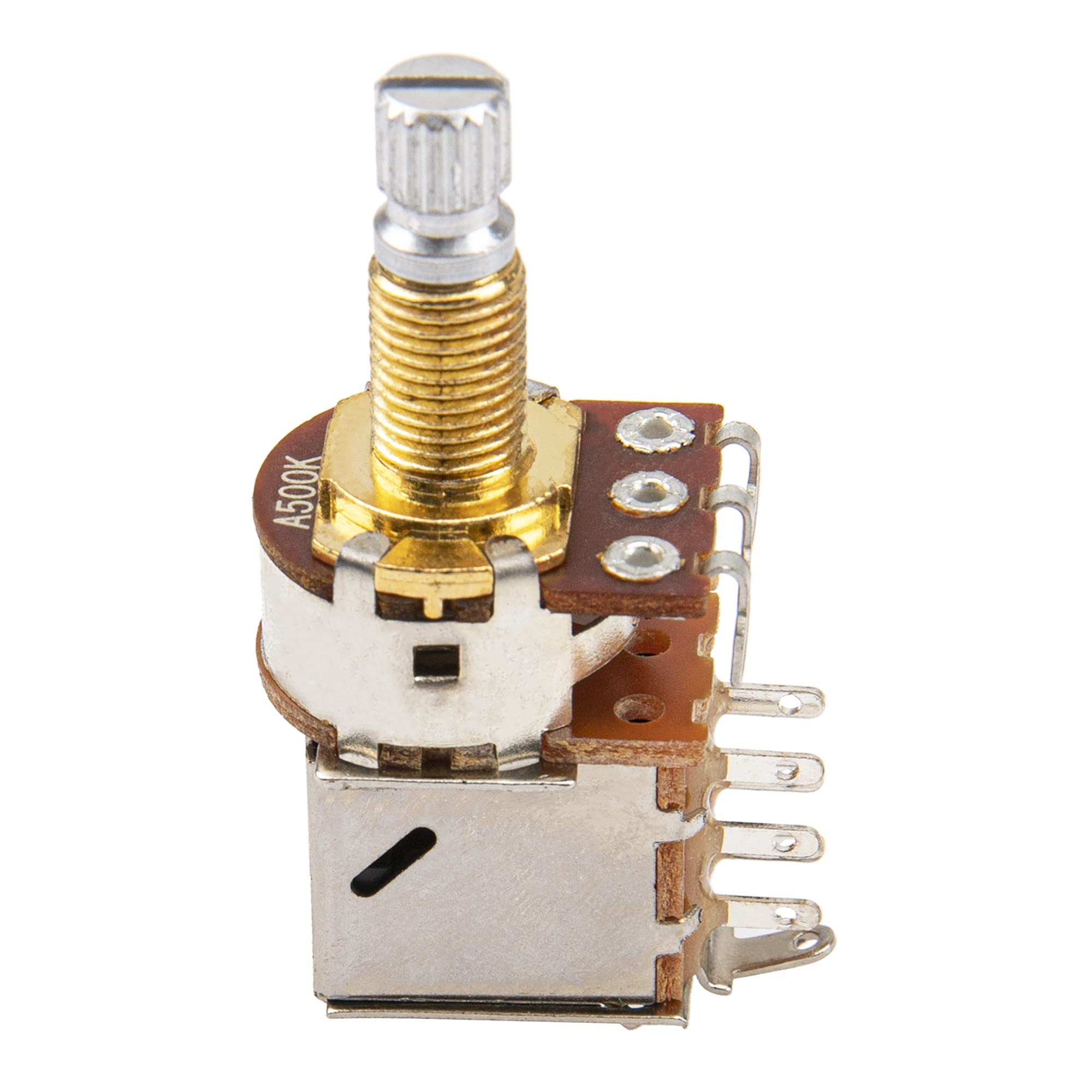 2PCS Yootones A500K Push Push Guitar Pots Audio Taper Potentiometers Long Copper Split Shaft Compatible with Guitar Accessories