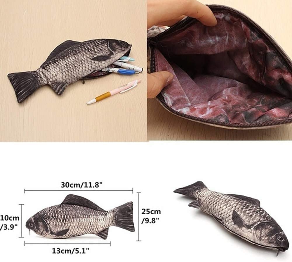 Rosojodg 1Pc Pencil Box Pen with Zipper Realistic Case Pouch Shape Fish Bag Pen Pencil Make-up Office and Stationery Pen, Pencil and Marker Cases