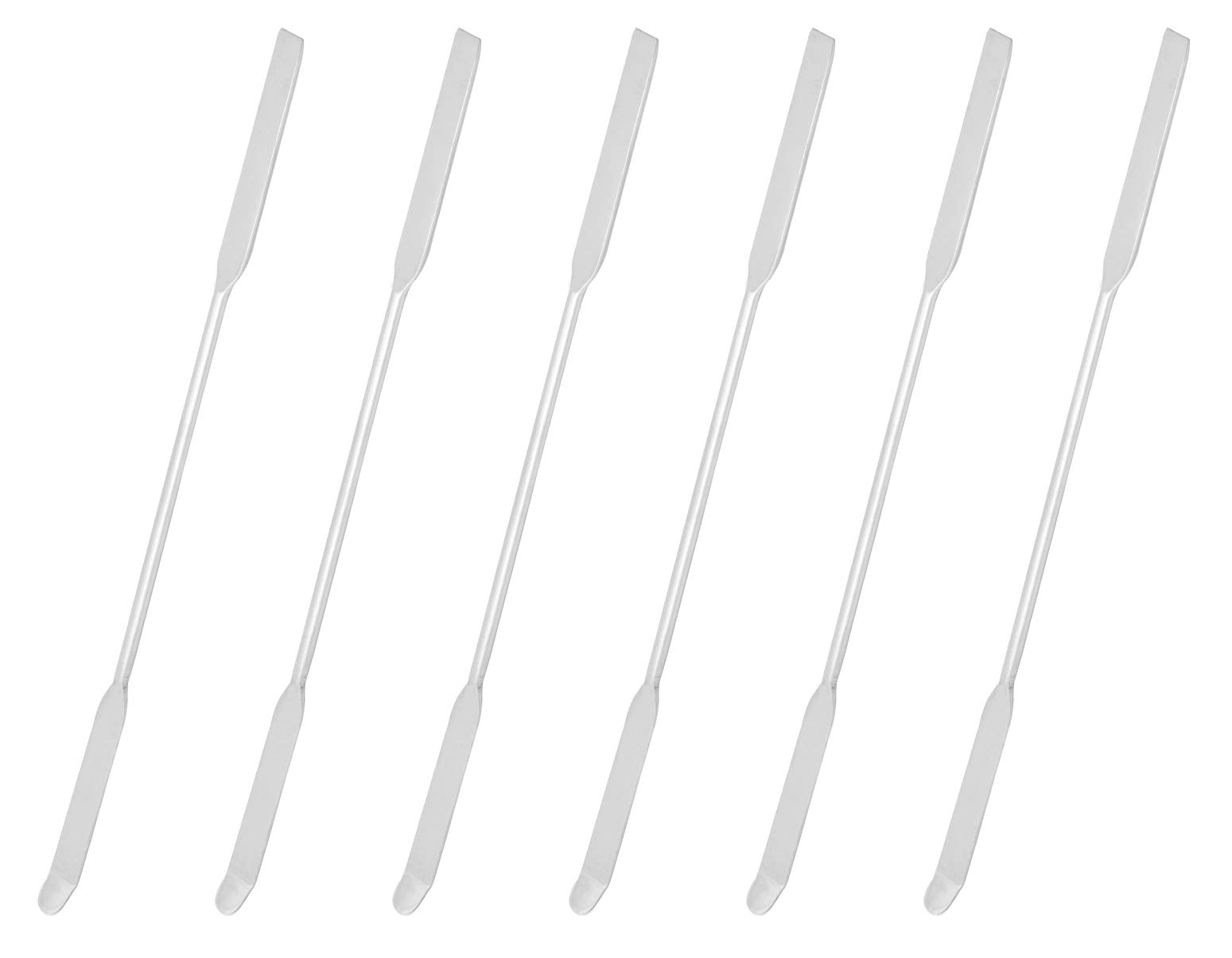 EISCO 6PK Chattaway Spatulas, 7.9" - Stainless Steel, Polished - Dual Ended, Flat & Bent End