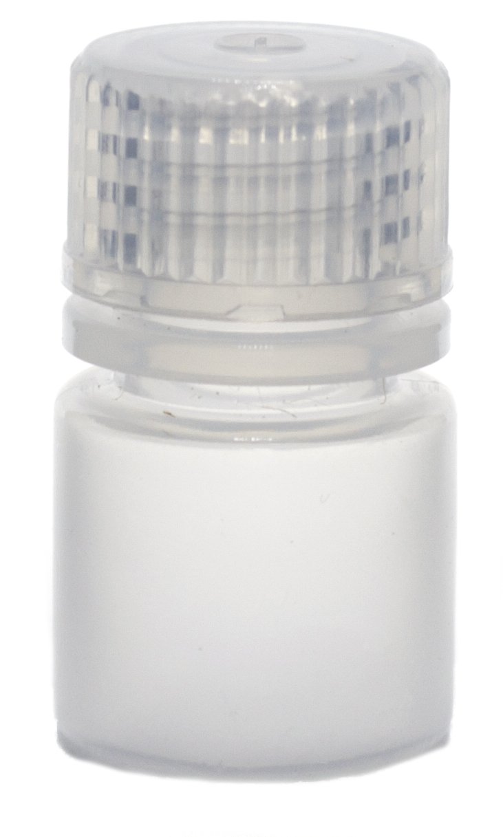 EISCO 8mL Rigid Plastic Reagent Bottle with Narrow Mouth (0.53" ID) and Screw Cap - Polypropylene