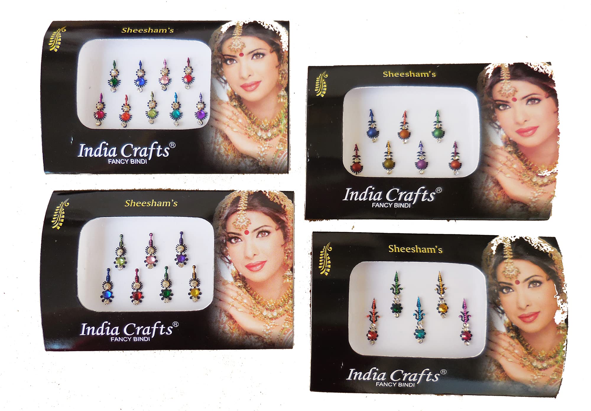 6 Different Bindi Packs Mix n Match Face Jewels Bollywood Stickers Indian Bindi