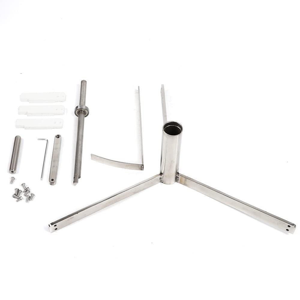 40cm Crepe Spreader Round Stainless Steel Crepe Batter Spreader Manual Non-Stick Pancake Pizza Batter Spreader Tool Crepe Maker Machine (Silver)