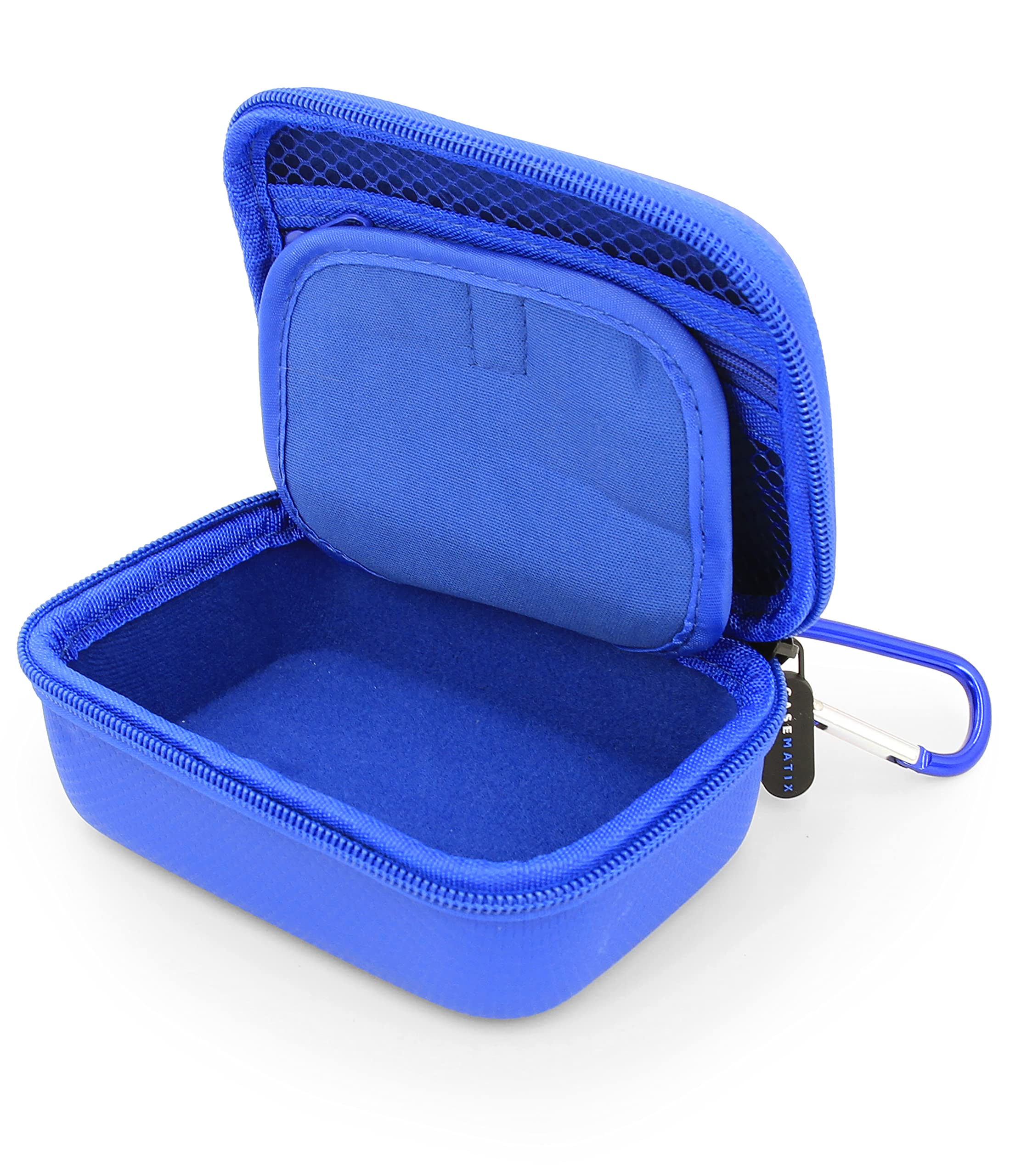 CASEMATIX Retro Handheld Game Console Case Compatible with HigoKids QS4 Portable Retro Video Game Player, Mademax RS-1 Gaming Console, E-MODS Arcade Pocket Player and More Up to 4.75", Blue Case Only