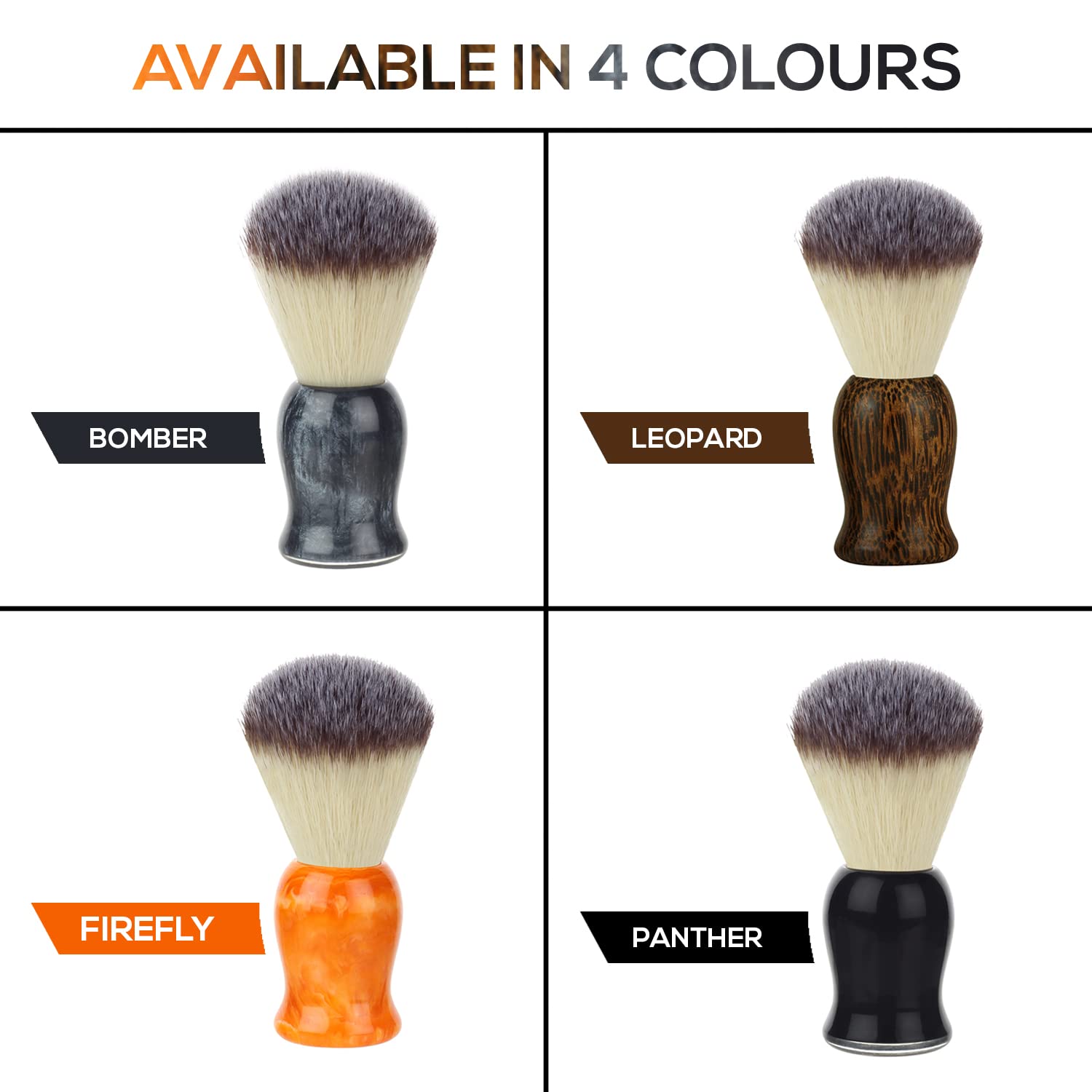 RUBAB MEN Premium Soft Shaving Brush for Men |Leopard Edition| Experience Luxury Shaving with Cruelty-Free Bristles & Classic Wooden Handle | Designed & Crafted in India