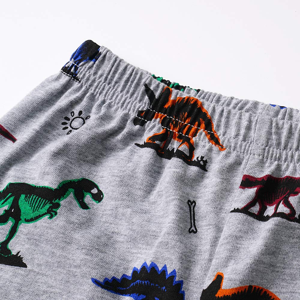 Little Hand Kids Dinosaurs Pajama 100% Cotton Short Pajamas for Boys Sleepwear Pjs Sets Toddler Summer Clothes Size 5T