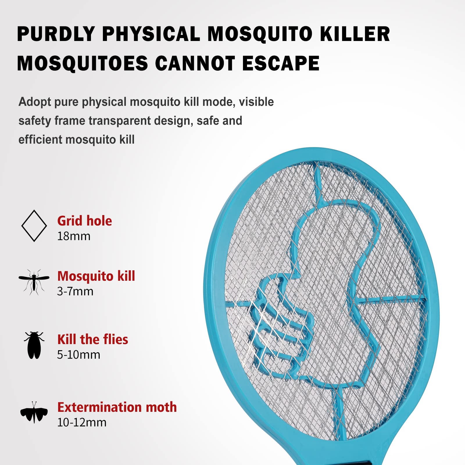 SUPERDRIVE Bug Zapper 2 Pack 3000 Volts Electric Fly Swatter Fly Killer Racket for Indoor and Outdoor 2AA Batteries not Included,Circularā¦