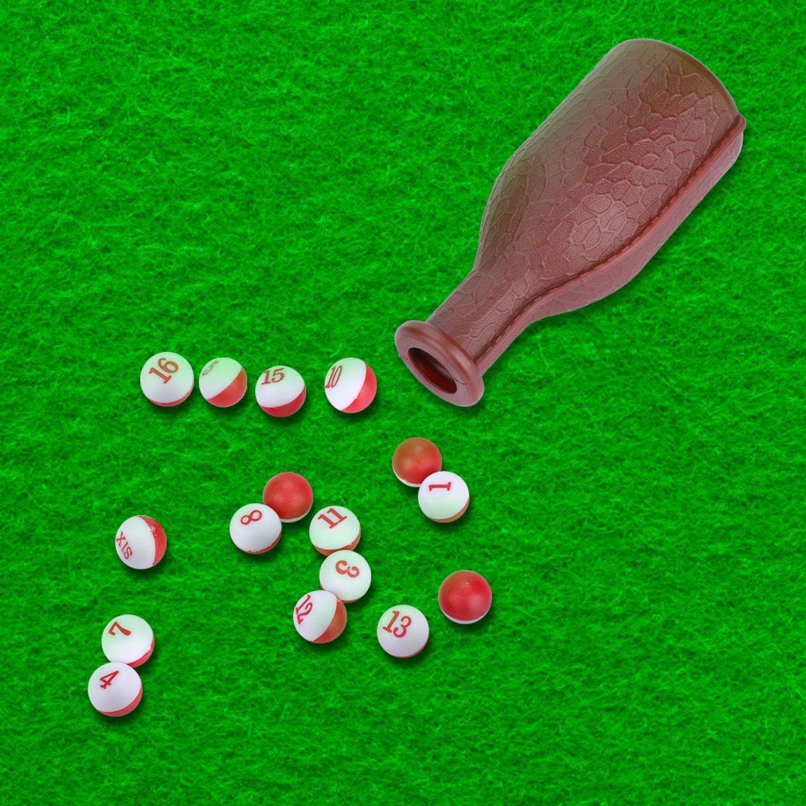 Billiards Dice, Brown Perfect Billiards Accessory Rubber Dice Bottle, for Kelly, Pea and Pill Pool and Others