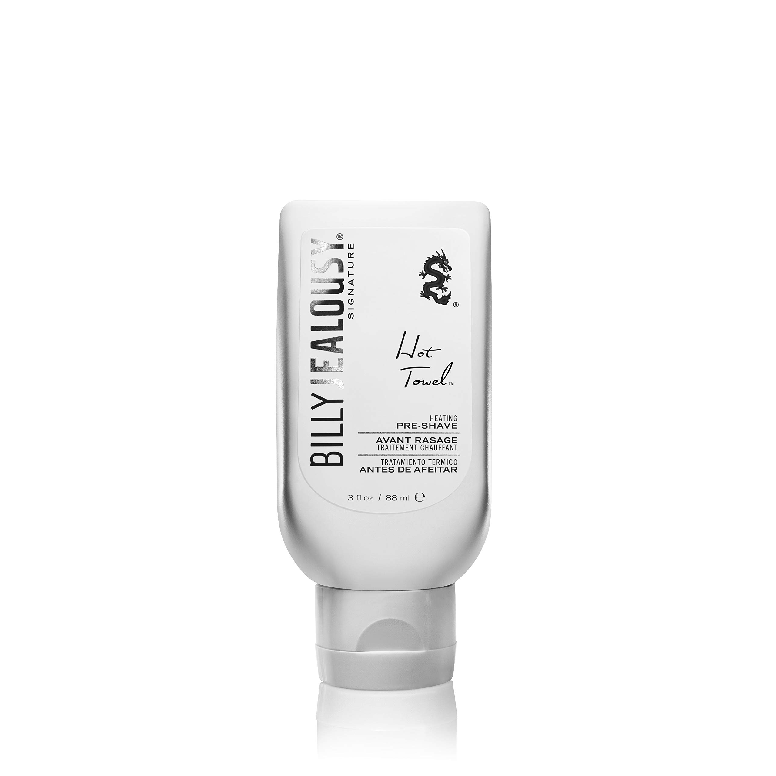 Billy Jealousy Hot Towel Heating Pre-Shave Treatment, Recreates Barbershop Experience for a Closer Shave, Pre Shave Cream for Men that Lifts Hair, Softens & Conditions, 3 Fl Oz