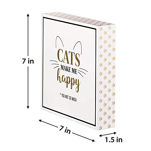 Lillian Rose Cat Lover Gift Sign with Funny Saying, 2"x7.5", White