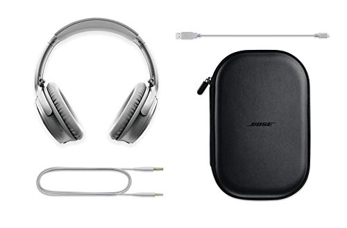 Bose QuietComfort 35 II Noise Cancelling Bluetooth Headphones— Wireless, Over Ear Headphones with Built in Microphone and Alexa Voice Control, Silver