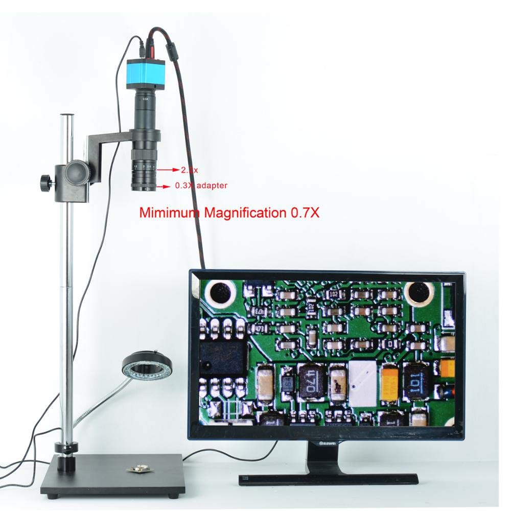 HAYEAR 0.3X Stereo Microscope Auxiliary Barlow Objective Lens for 0.7X-4.5X Objective Lens