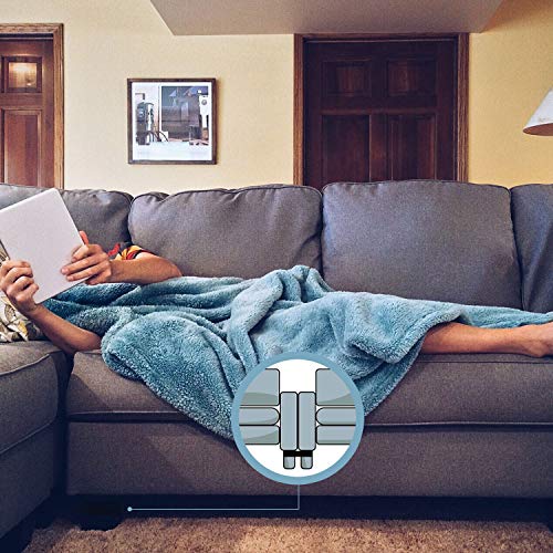 Outus Couch Sectional Connectors Sofa Couch Straps Sofa Rubber Band for Sliding Sofa, Black (8 Pieces)
