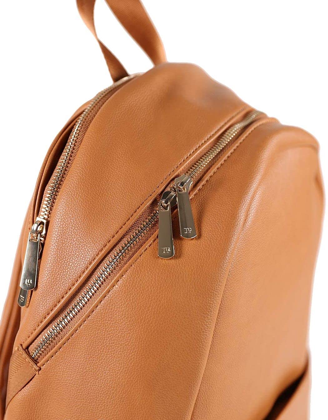 Little Unicorn Skyline Backpack β Diaper, Work, Travel Bag with Changing Pad - Premium Vegan Leather β Lightweight & Durable Design β 5 Interior Pockets β Easily Wipes Clean (Cognac)