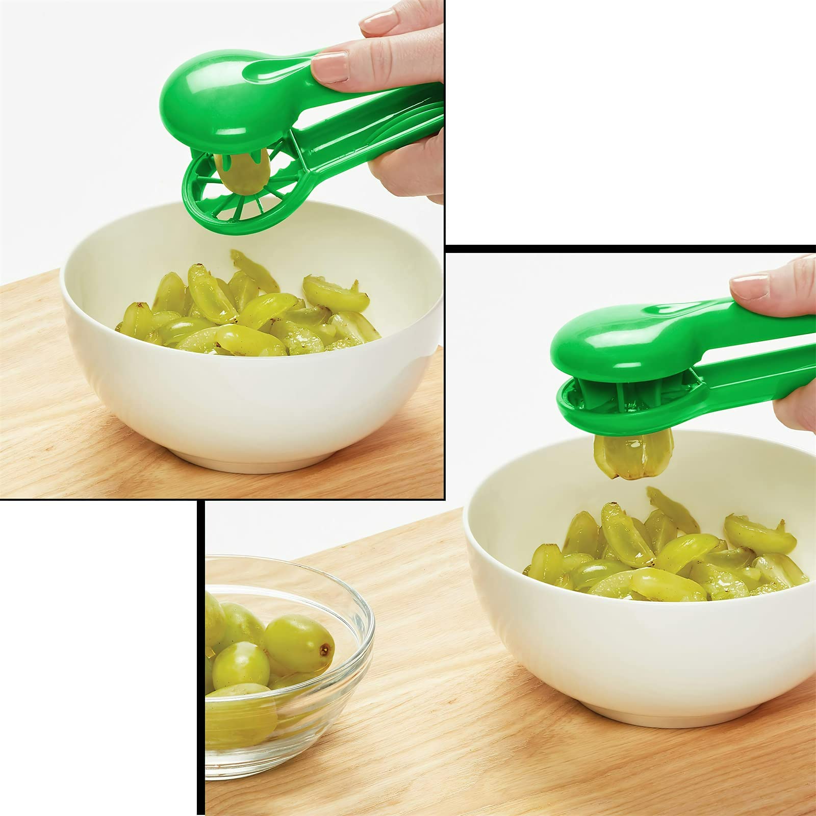 HLDIFENGGS Baby Grape Quarterer Slicer Cutter For Toddlers Babies Seedless Kitchen Children's Cherry Tomato Cooking Gadget Multi-Functional Vegetable Fruit Salad Making Pizza Dispenser Portable Tool