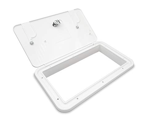 Thetford|B&B Molders RV Replacement Parts and Accessories RV Camper Multi-Purpose Access Hatch with 2 Access Doors Polar White PN 94316