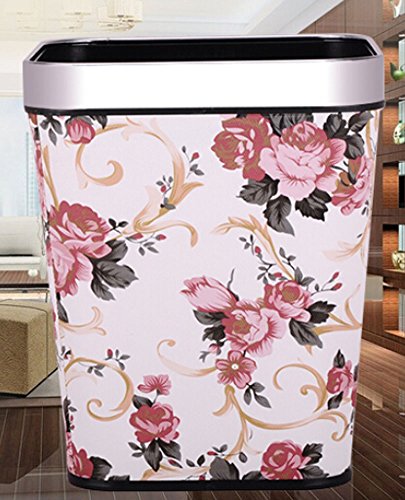 European Fashion Without Cover Trash Bins Kitchen Bathroom Square Trash Can (Zebra, Small)
