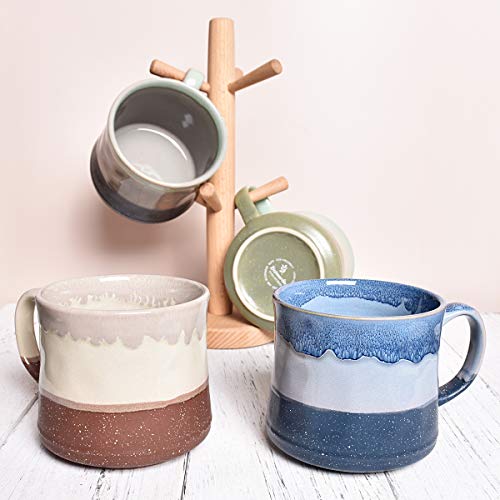 Bosmarlin Large Ceramic Coffee Mug, Big Tea Cup, 7 Colors to Choose, 21 Oz, Dishwasher and Microwave Safe, 1 PCS (Red)