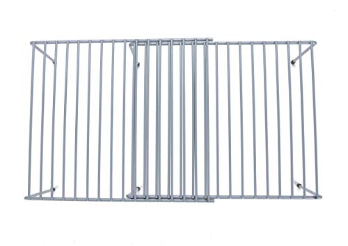 Mind Reader Expandable Counter and Cabinet Shelf, Kitchen Pantry Rack, Multi-Purpose Storage and Organization, for Bedroom, Bathroom, Silver, 10.5" L x 11.5" W x 5.75" H
