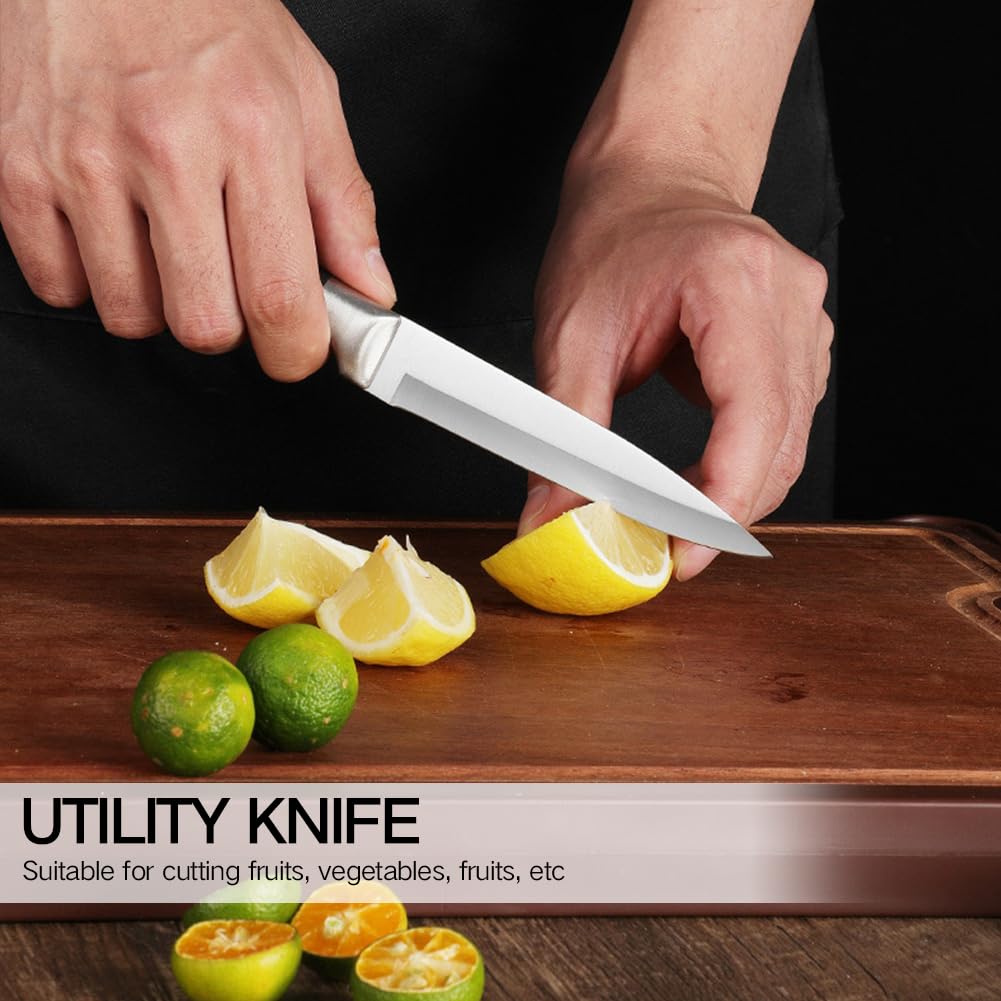 BFYLIN 3PCS Professional Chef Knife Set, Sharp Japanese Kitchen Knife, German High Carbon Stainless Steel 8 inch chef's knives, 8 inch slicing knife,5 inch Knife Utility Knife (3PCS-Pink)