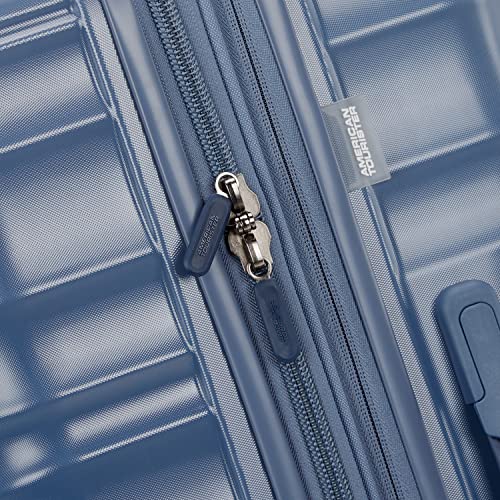 AMERICAN TOURISTER Cascade Hardside Expandable Luggage Wheels, Slate Blue, 20-Inch Spinner