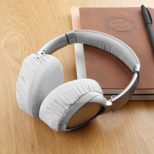 Linkidea 2 Pairs Earpad Covers Compatible with Bose QC35, QC35(Series II), QC25, QC15, Crusher 360, Venue, Hesh3, Headphone Earcup Covers/Stretchable and Washable Sanitary Earpad Protectors (Grey, M)