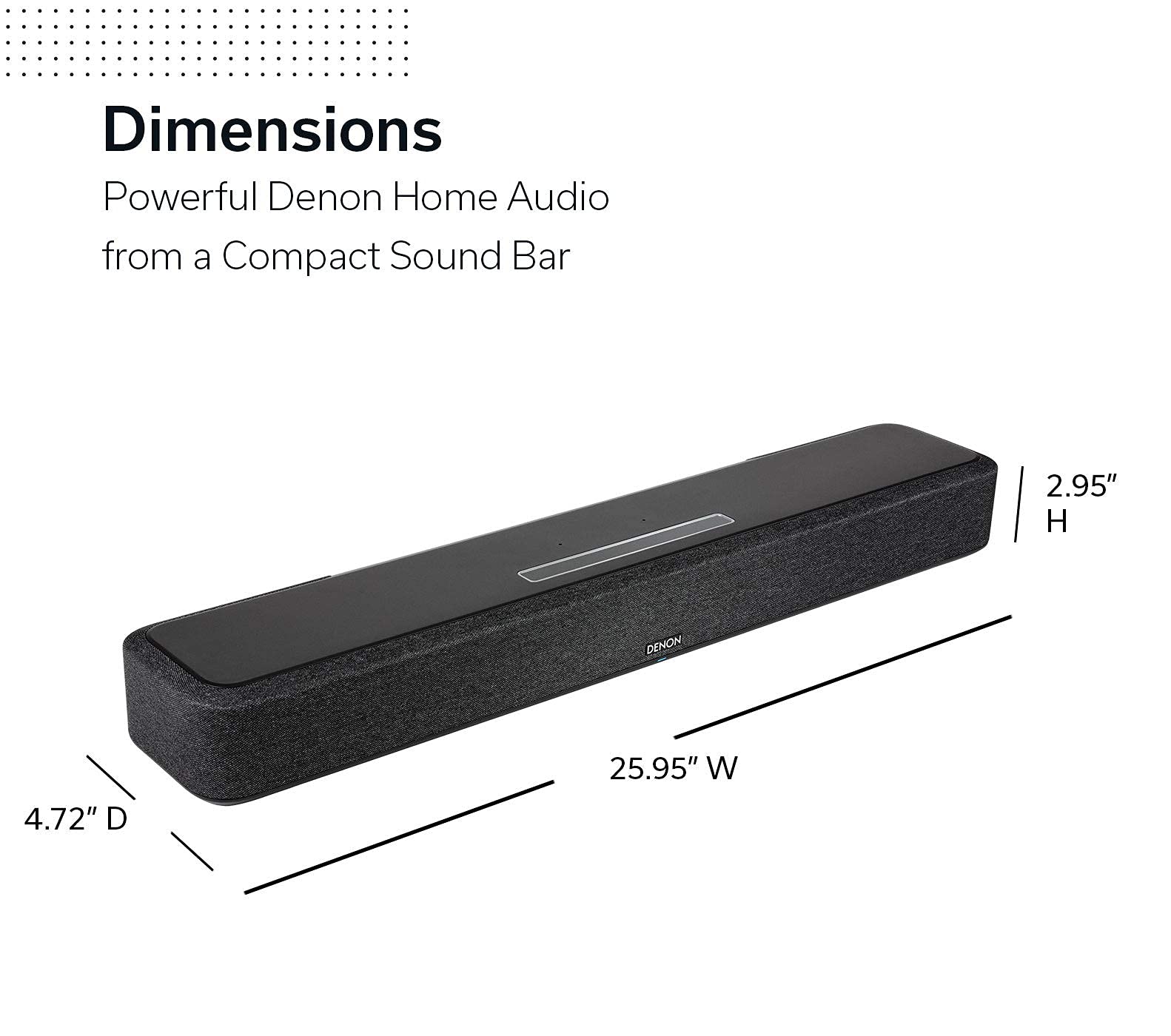 Denon Home Sound Bar 550 with Dolby Atmos and HEOS Built-in (Factory Certified ) (Renewed)