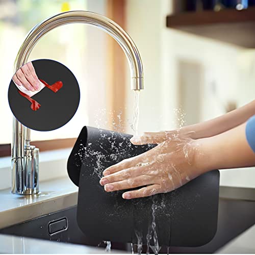 FUMAX Coffee Mat, 16βx32β Large Coffee Maker Mat for Countertop, Absorbent & Hide Coffee Stains Coffee Bar Mat, Non-Slip Rubber Backed, Coffee Bar Accessories Fit Under Coffee Maker Machine