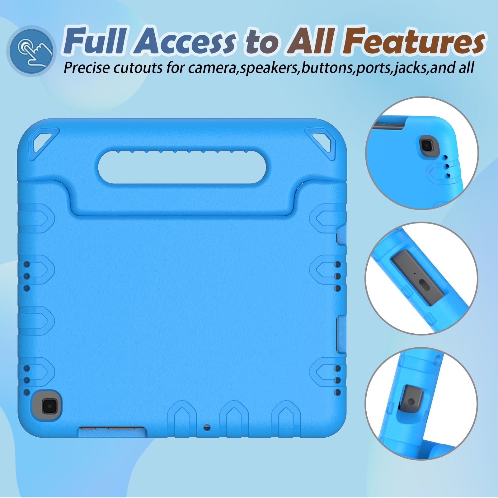 LTROP Kids Case for Samsung Galaxy Tab A7 10.4 Inch(2022/2020),Galaxy Tab A7 10.4 Case,Shockproof Convertible Handle Stand Case for Samsung Galaxy Tab A7 10.4(Model SM-T500/T503/T505/T507/T509), Blue