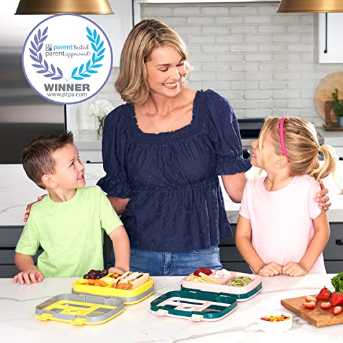 Bentgo® Kids Prints Leak-Proof, 5-Compartment Bento-Style Kids Lunch Box - Ideal Portion Sizes for Ages 3 to 7 - BPA-Free, Dishwasher Safe, Food-Safe Materials (Tropical)