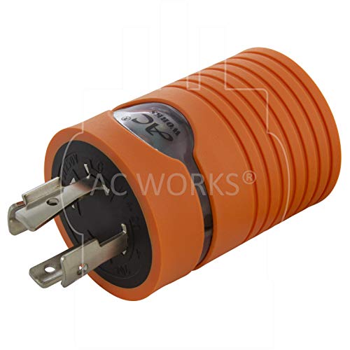 AC WORKS Generator to Transfer Switch L14-30 Inlet Box Adapter (L14-20 20Amp 4-Prong to L14-30 Compact)