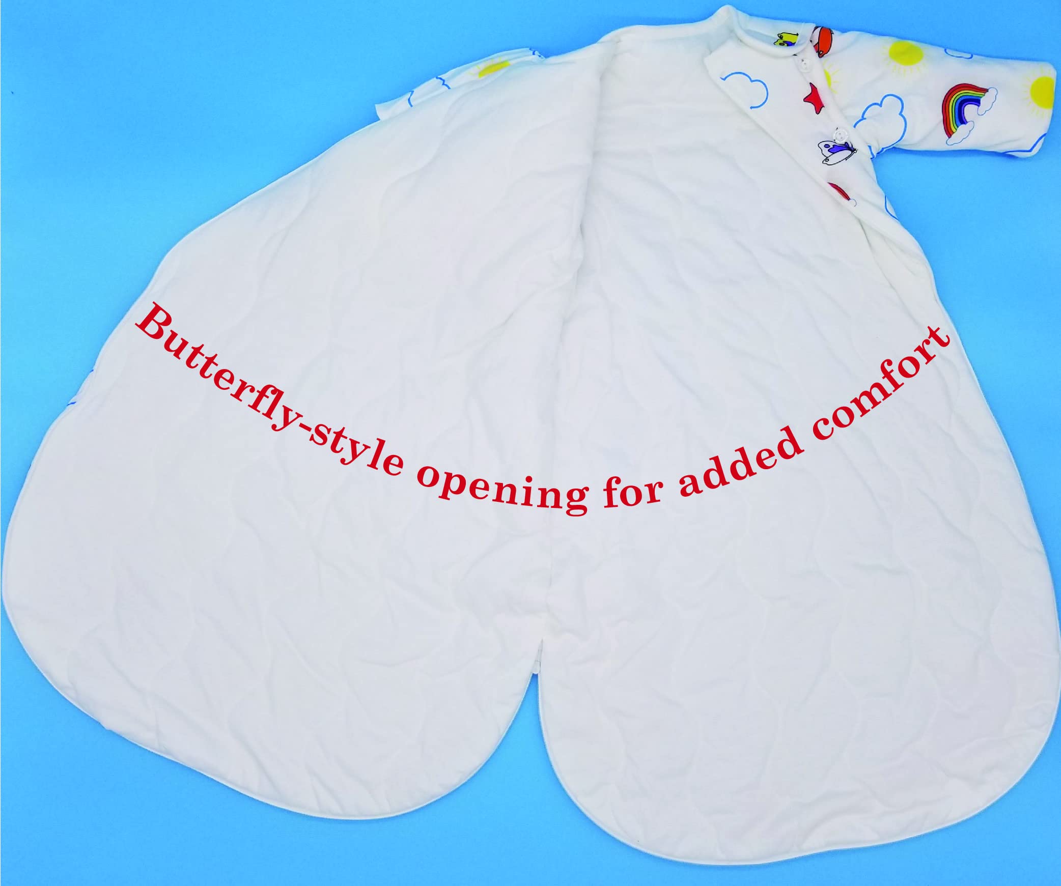 Baby Sleeping Sack and Blanket Bundle | Baby: 0-6 Months | 100% Organic Cotton | 1.5 TOG | Primary and Secondary Colors Shapes | Unisex (0-6 Months)