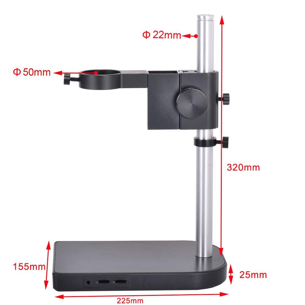 HAYEAR Full Set 34MP 21MP 1080P 60FPS 2K HD HDMI USB C-Mount Electronic Industry Microscope Camera Digital Magnifier for PCB Repair + 180X C-Mount Lens+8" HD LCD Monitor + 60 LED Illumination Light