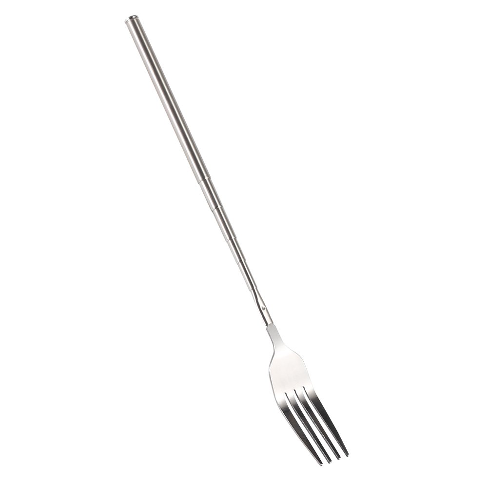 ORULA Telescopic Fork,Extendable Fork,Extending Fork,64cm Long Stainless Steel Retractable Fork Extendable Dinner Fruit Dessert Fork 8.7~25.4in