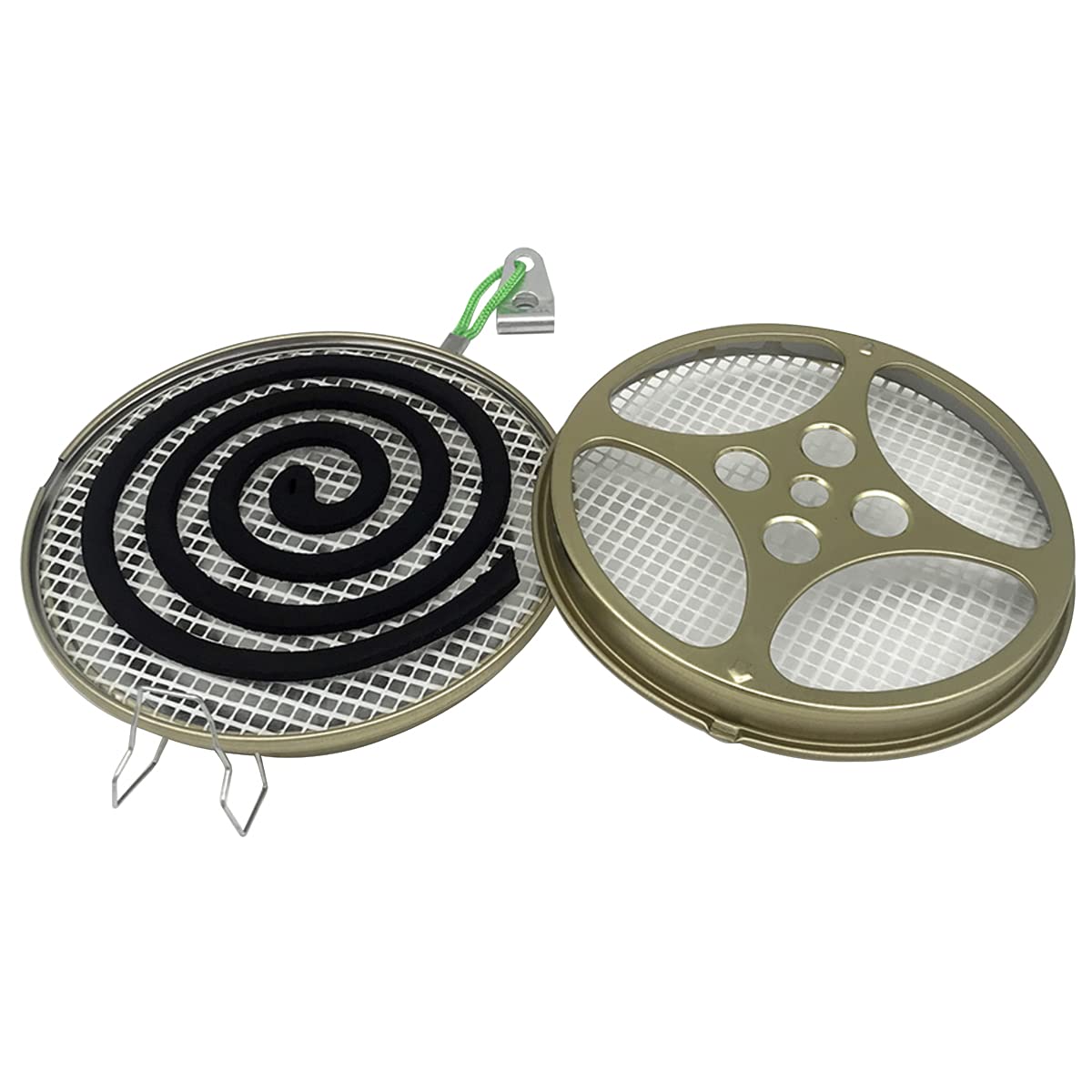 AHBLQD Portable Mosquito Coil Holder [2 PCS], Mosquito Coil Holder with Cover for Outdoor Use, Deck, Patio, Pool Side, Camping, Hiking, Fishing