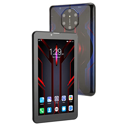 7 Inch Calling Tablet, HD Tablet 4GB 32GB Front 500W Rear 800W Dazzling Orange Octa Core for Android 10.0 (US Plug)
